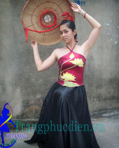 Áo yếm ả đào | Áo yếm váy đụp | Yếm đụp biểu diễn